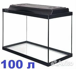 Аквариум прямоугольный с крышкой,подсветкой, новый